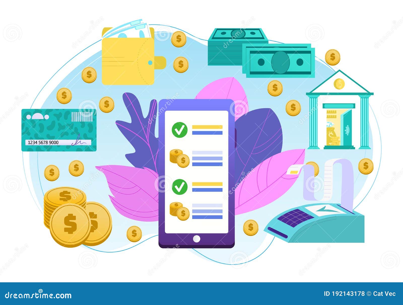 Infographic Of Banking Transaction Vector Image 1514212