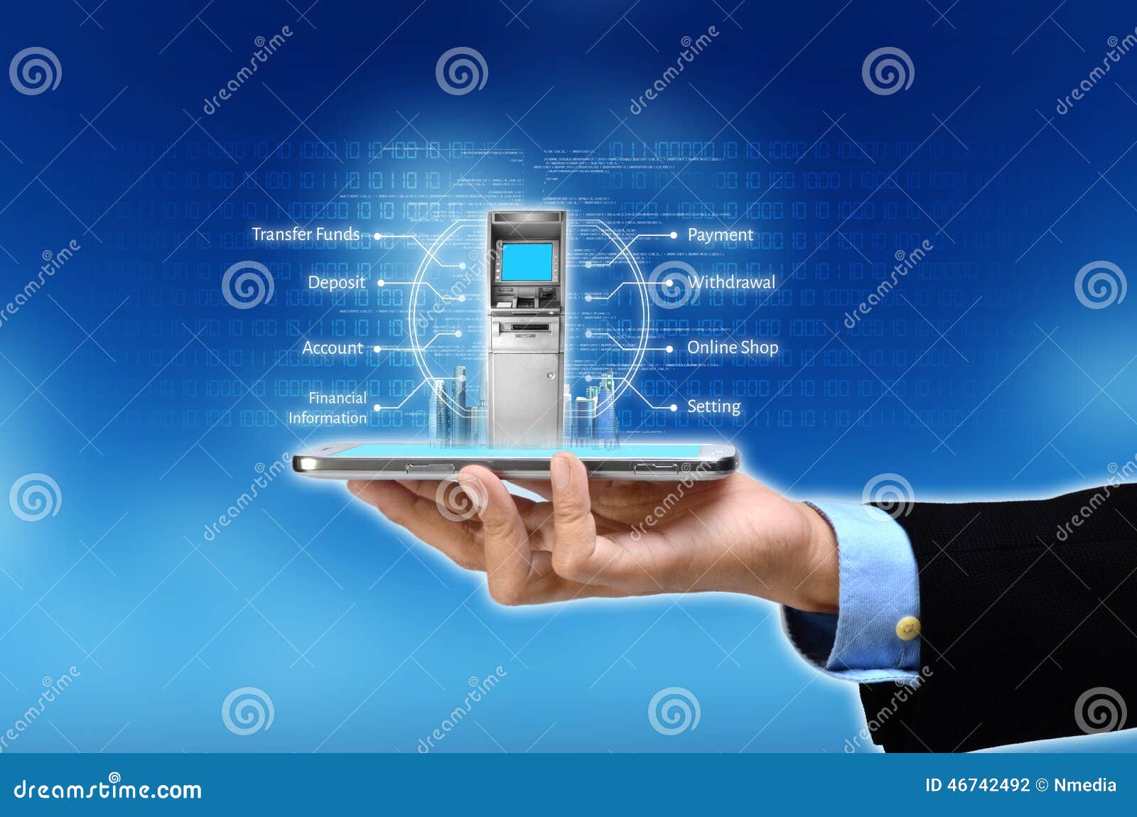 Mobile Banking Concept stock photo. Image of time, computing - 46742492