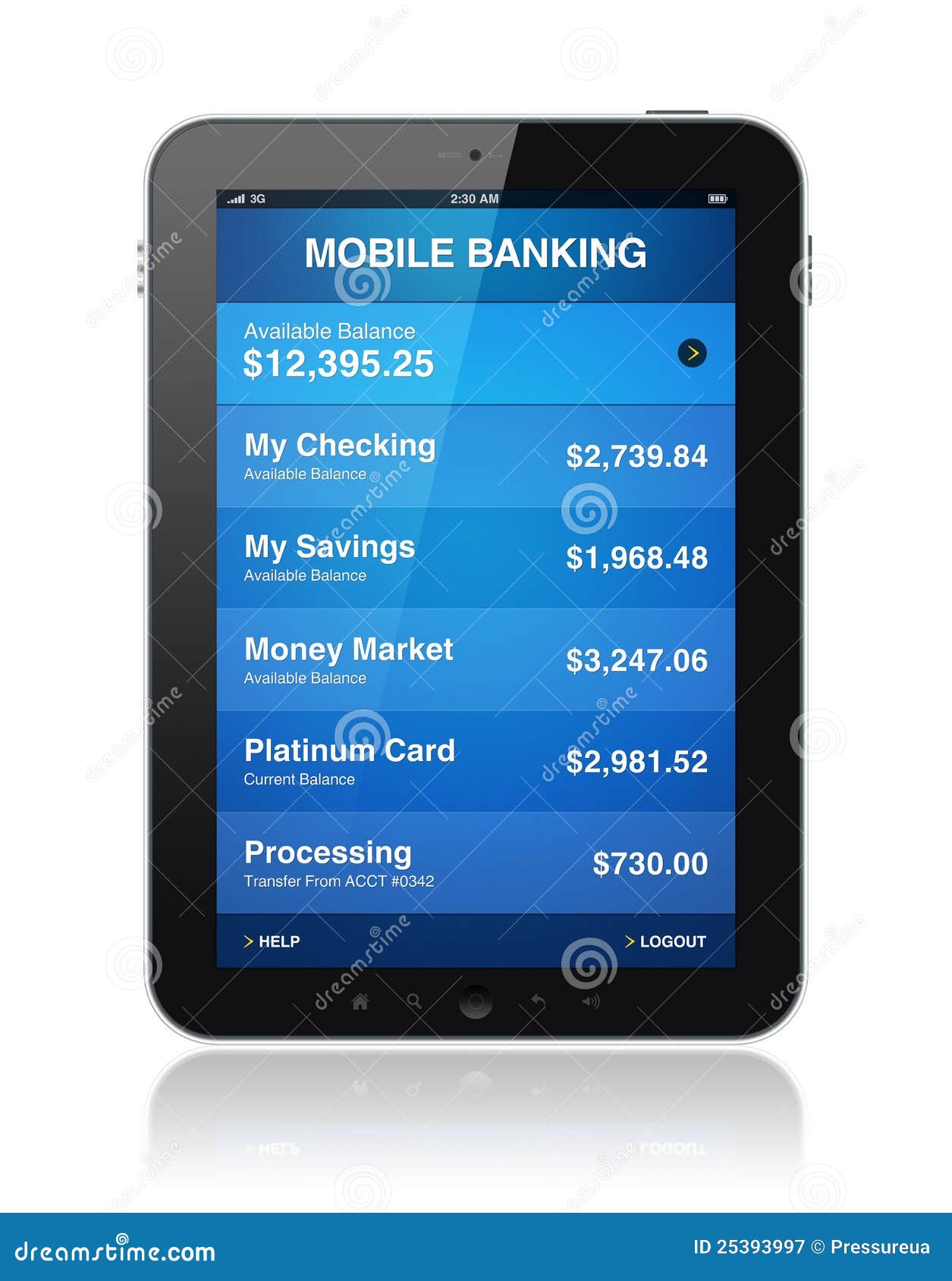 Mobile Banking on Digital Tablet Editorial Photography - Illustration ...