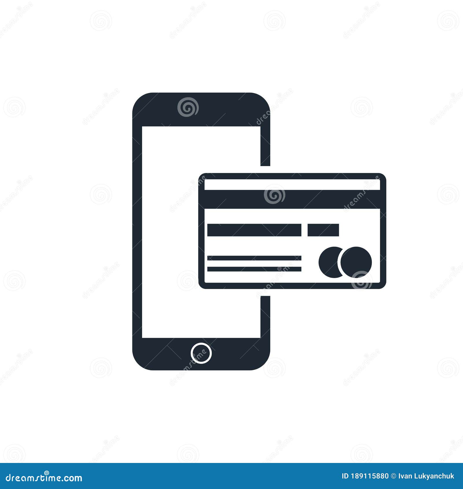 Mobile banking icon stock vector. Illustration of customer - 189115880