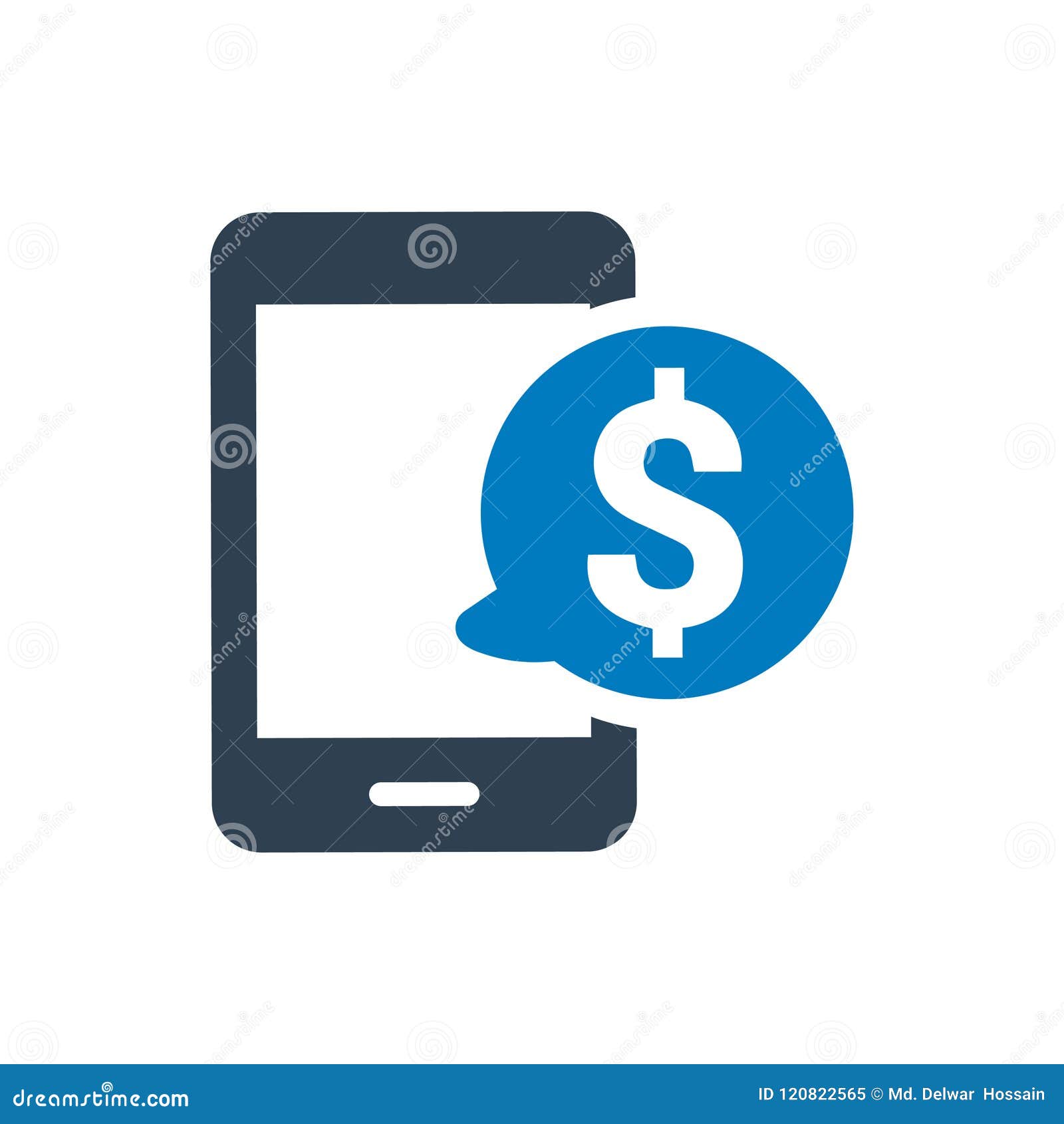 Mobile Banking Icon stock vector. Illustration of online - 120822565