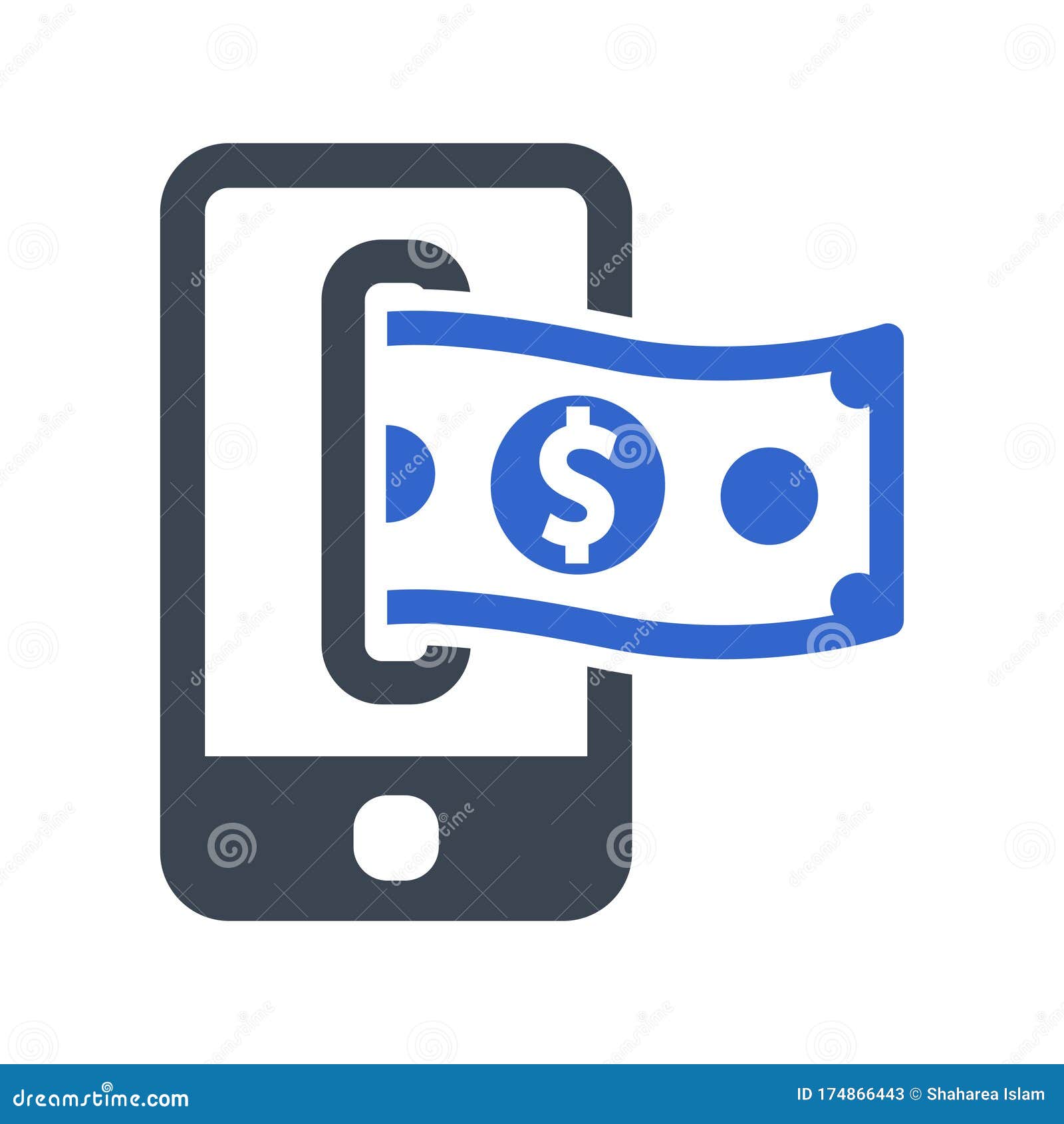 Mobile banking icon stock vector. Illustration of ecommerce - 174866443