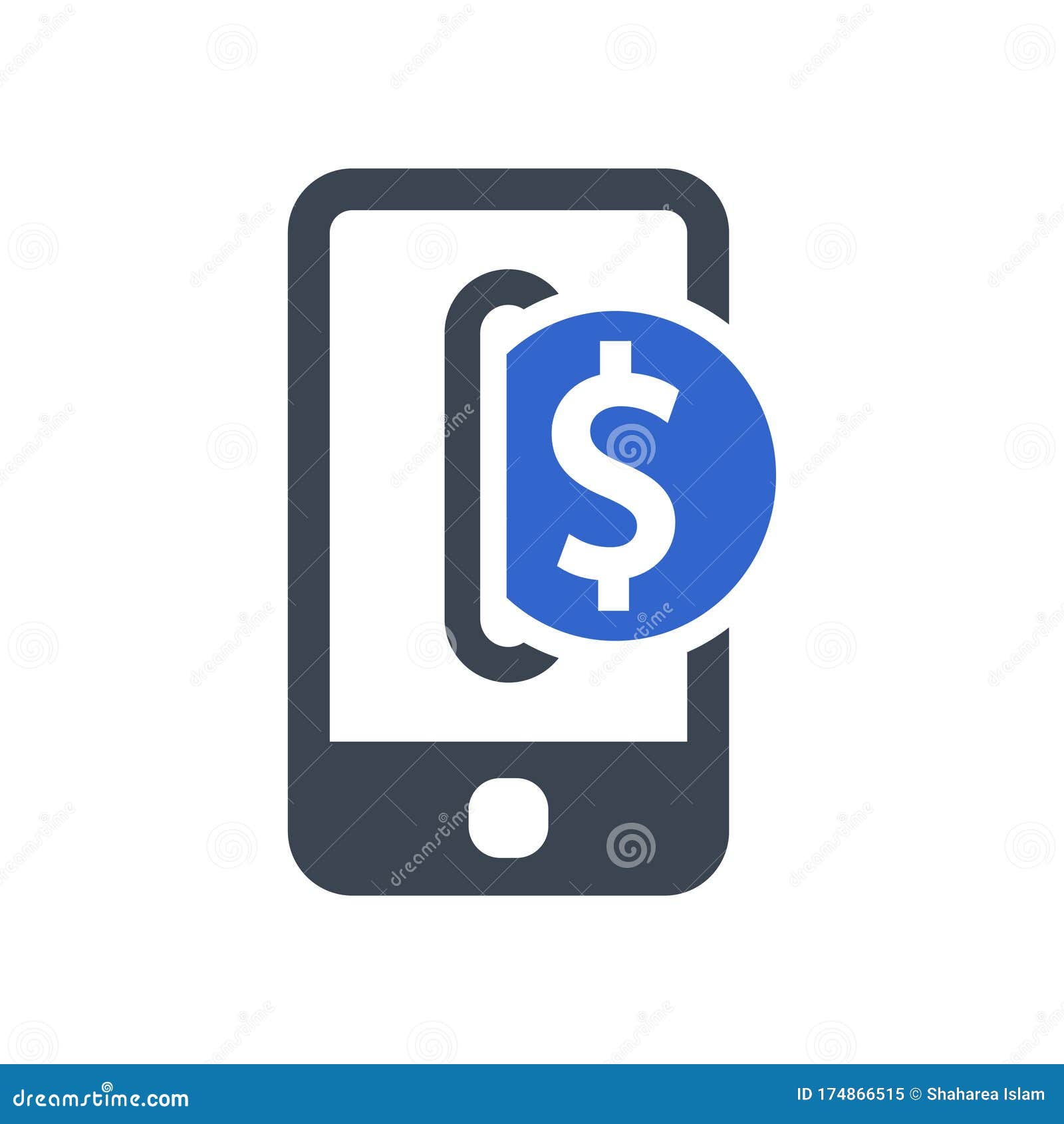 Mobile banking icon stock vector. Illustration of check - 174866515