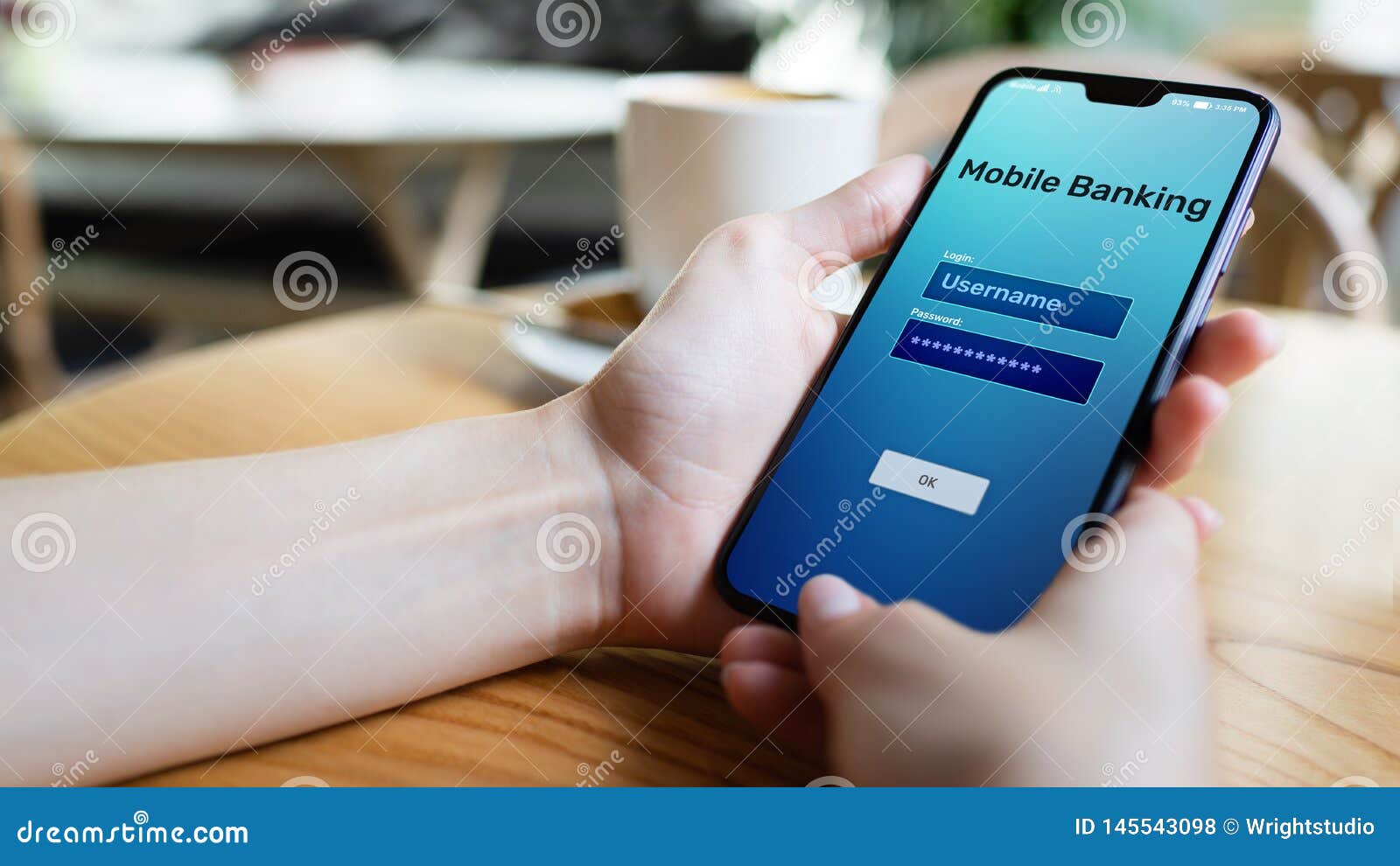 Mobile Banking Internet Payment Application on Smartphone Screen. Stock ...