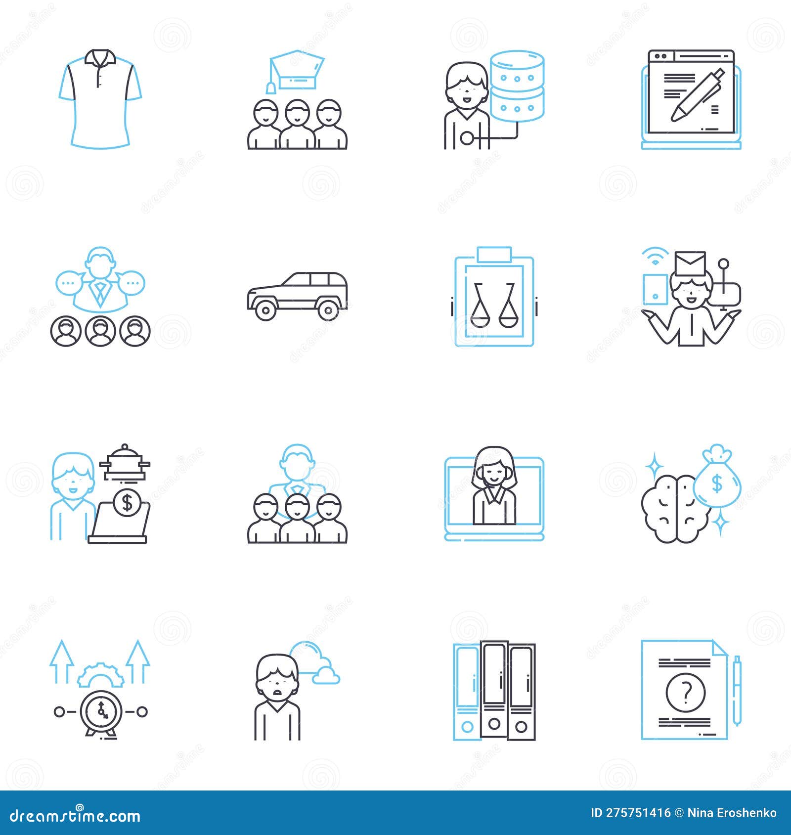 Mobile Banking Linear Icons Set. Convenience, Accessibility, Security ...