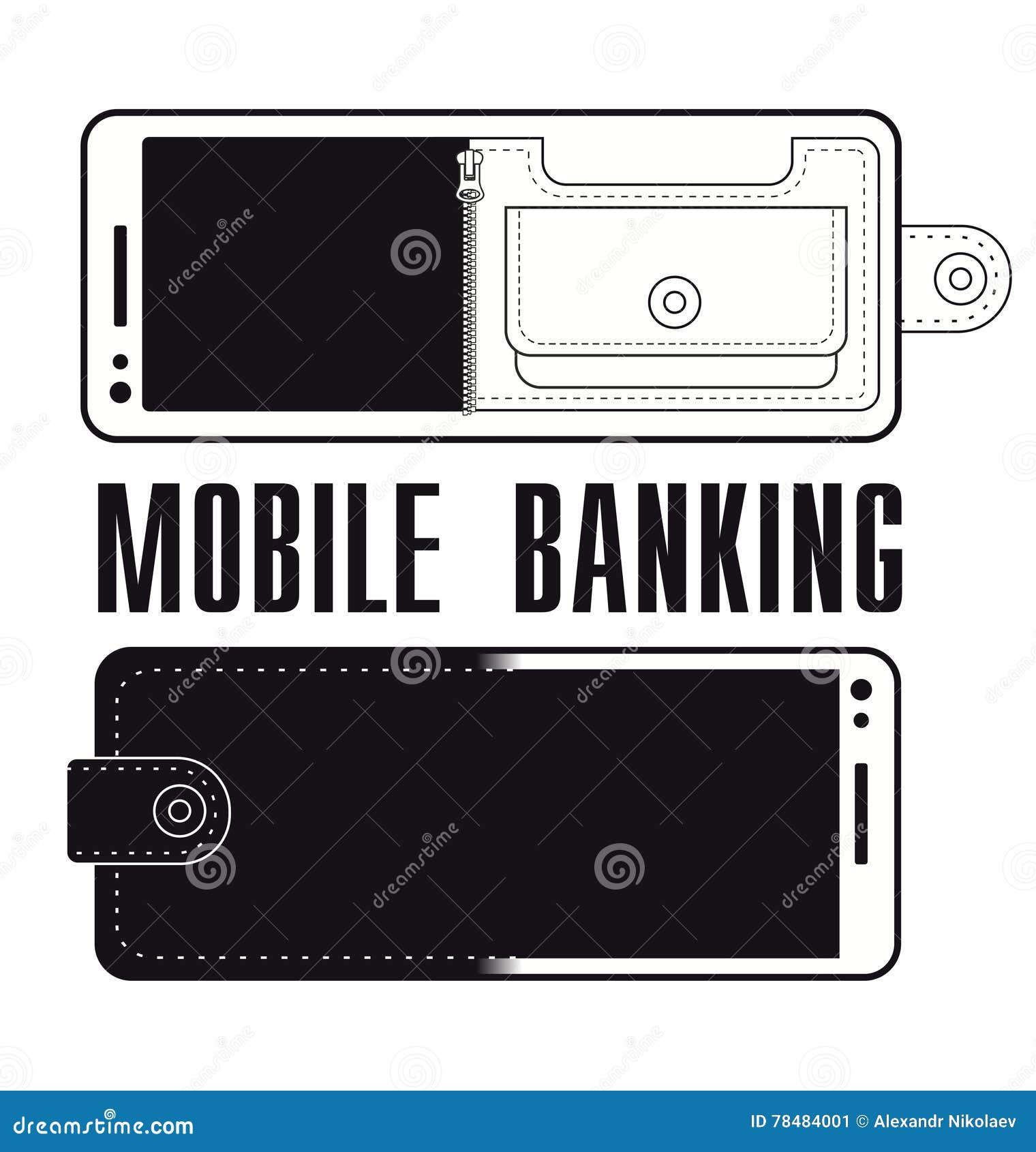 Mobile Banking Logo Design Vector Stock Vector - Illustration of office ...