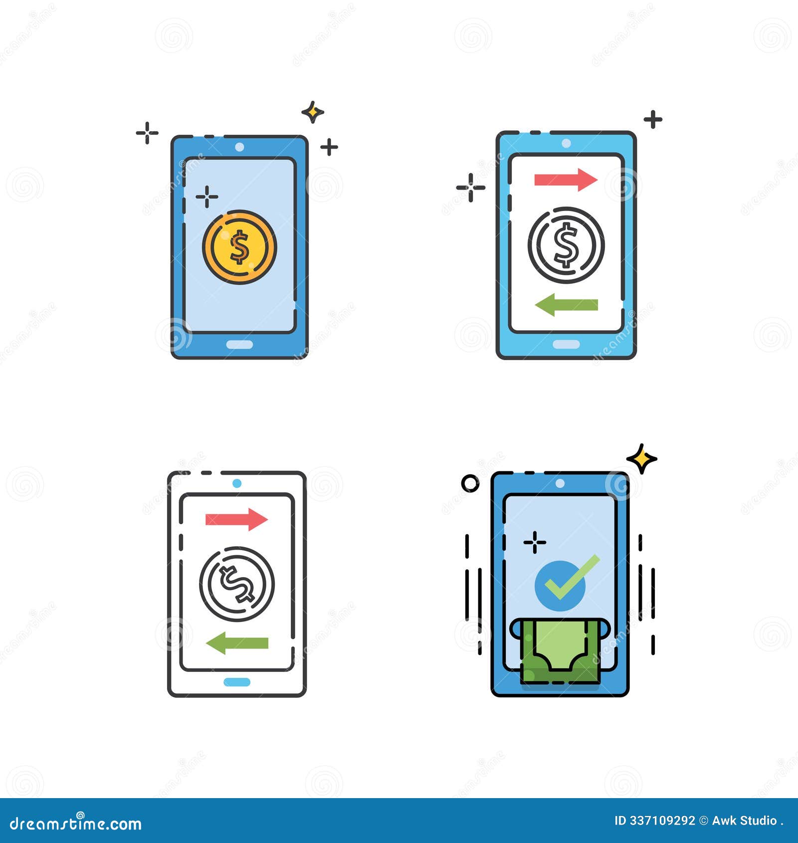 Mobile banking logo icon stock vector. Illustration of connection ...