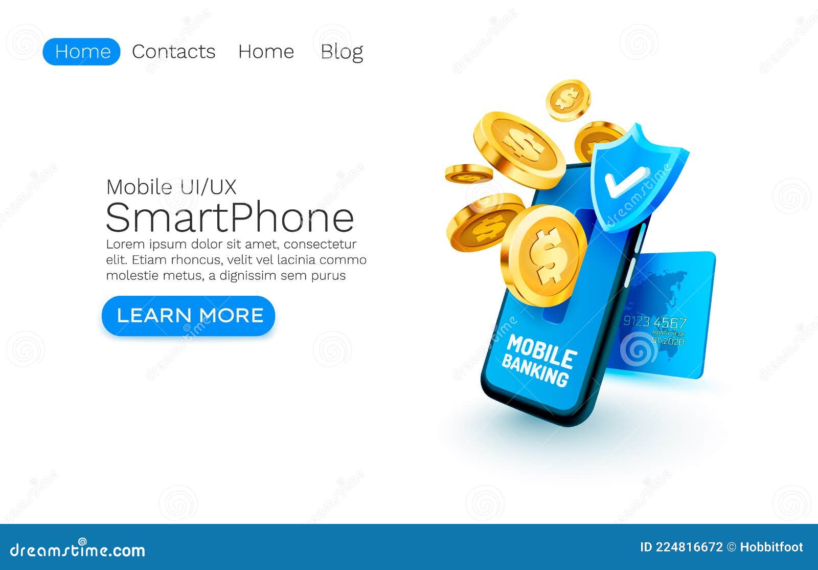 Mobile Banking Service, Financial Payment Smartphone Mobile Screen ...