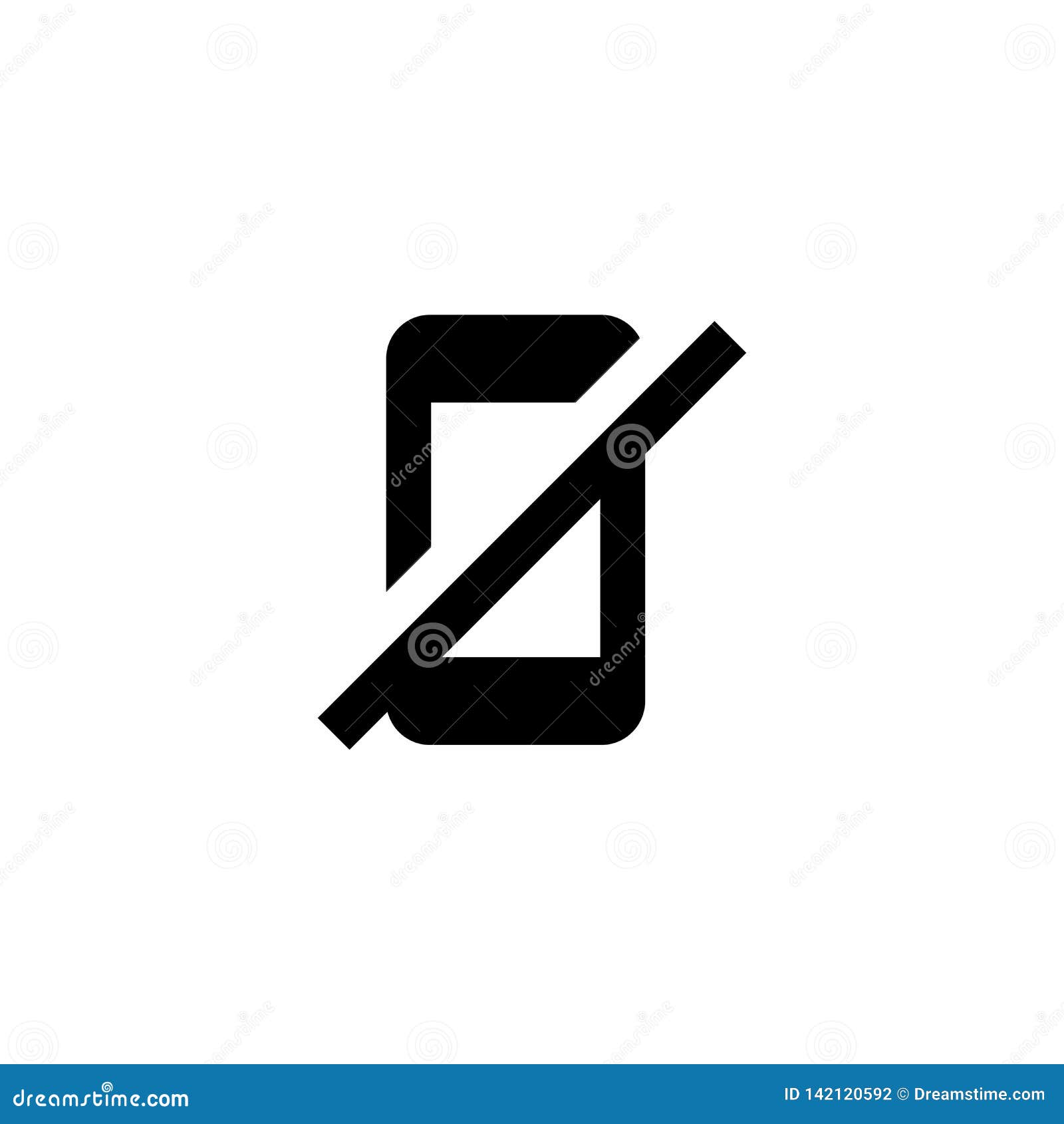 Mobile Banned Icon. No Cellphone Sign Stock Illustration - Illustration ...