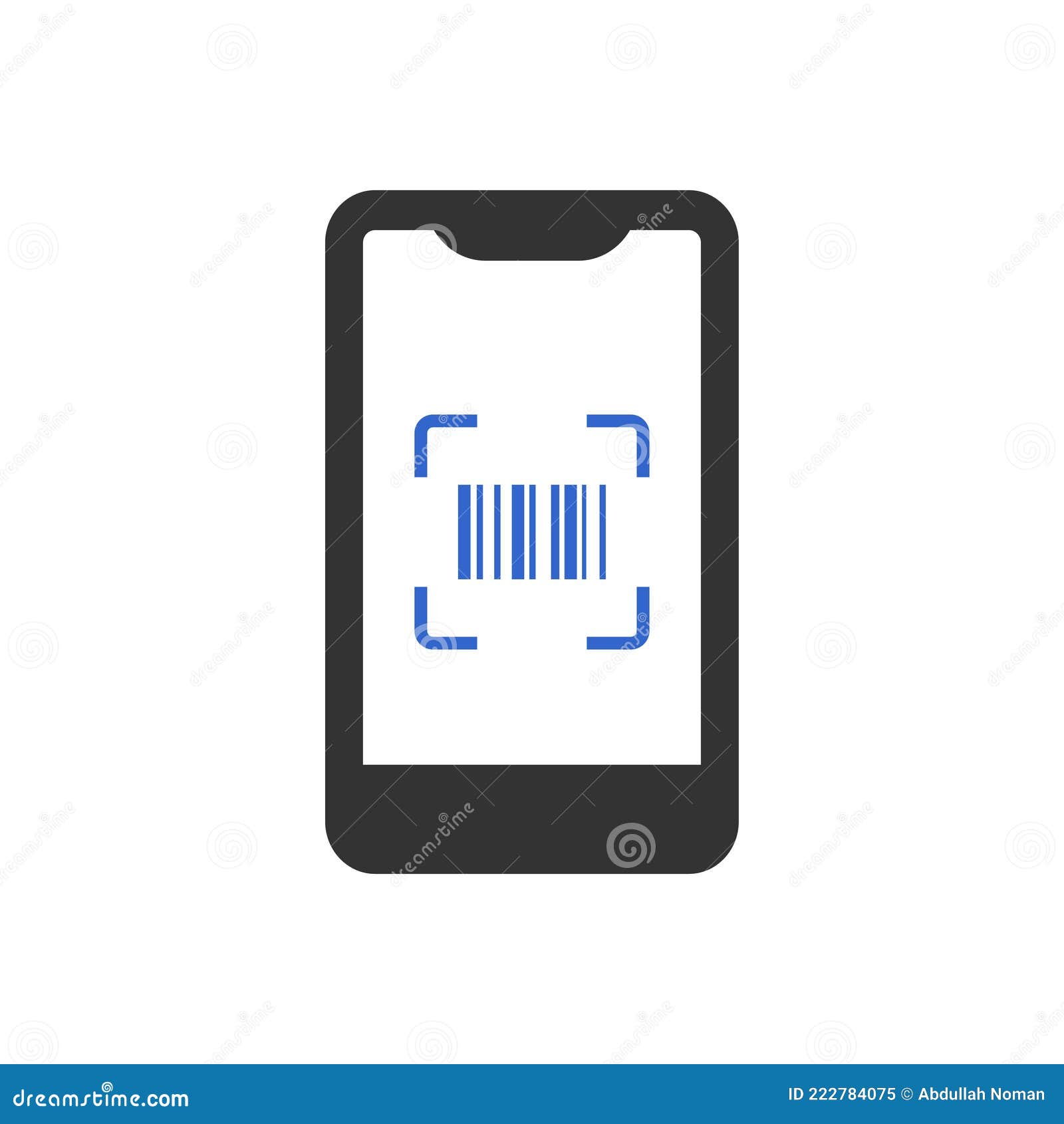 Mobile Bar Code Scanning Icon Stock Vector - Illustration of label ...