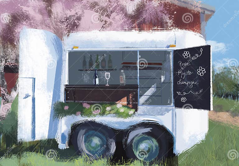 Mobile bar stock illustration. Illustration of fast - 201992236