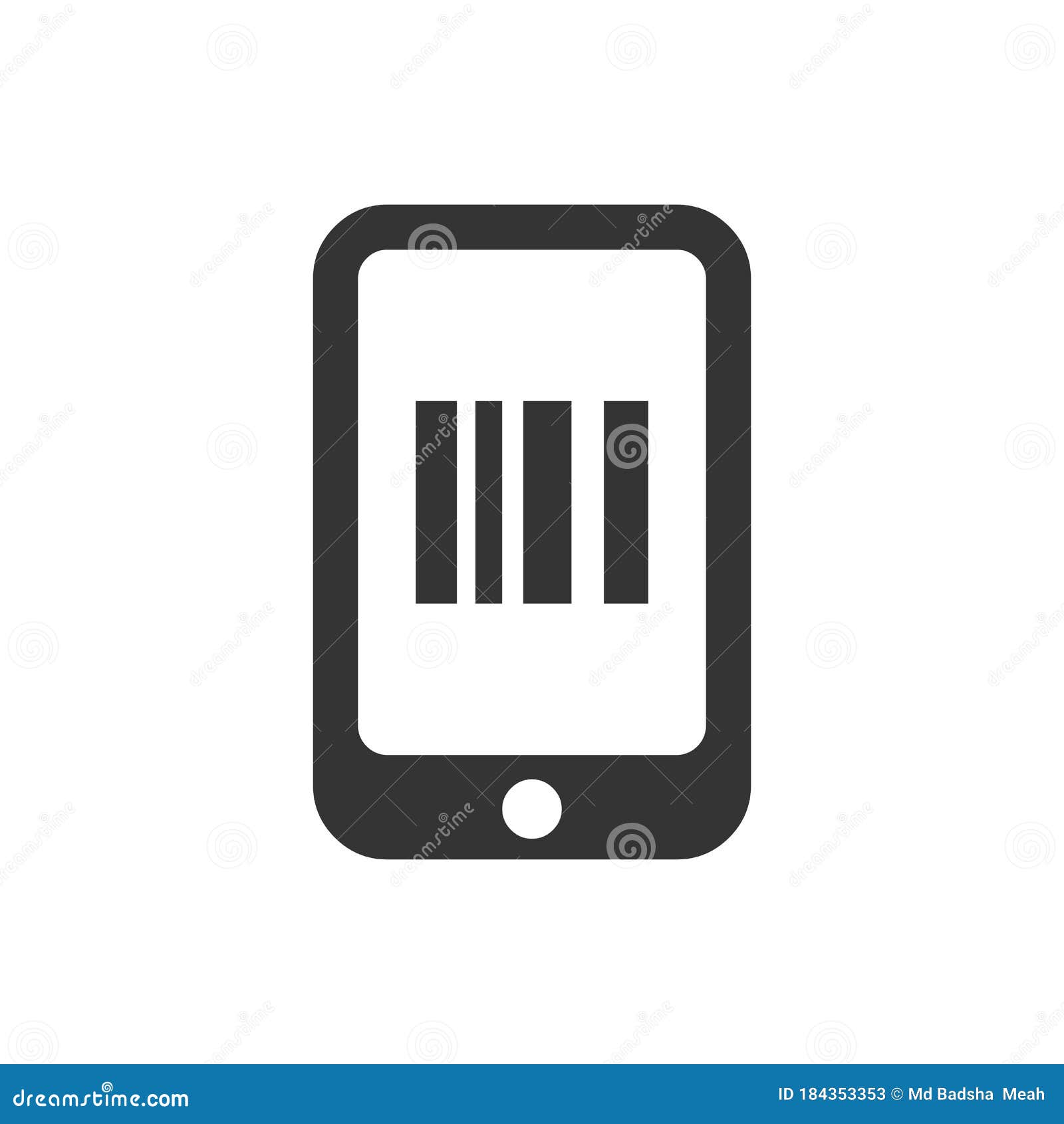 Mobile barcode scan icon stock vector. Illustration of illustrations ...