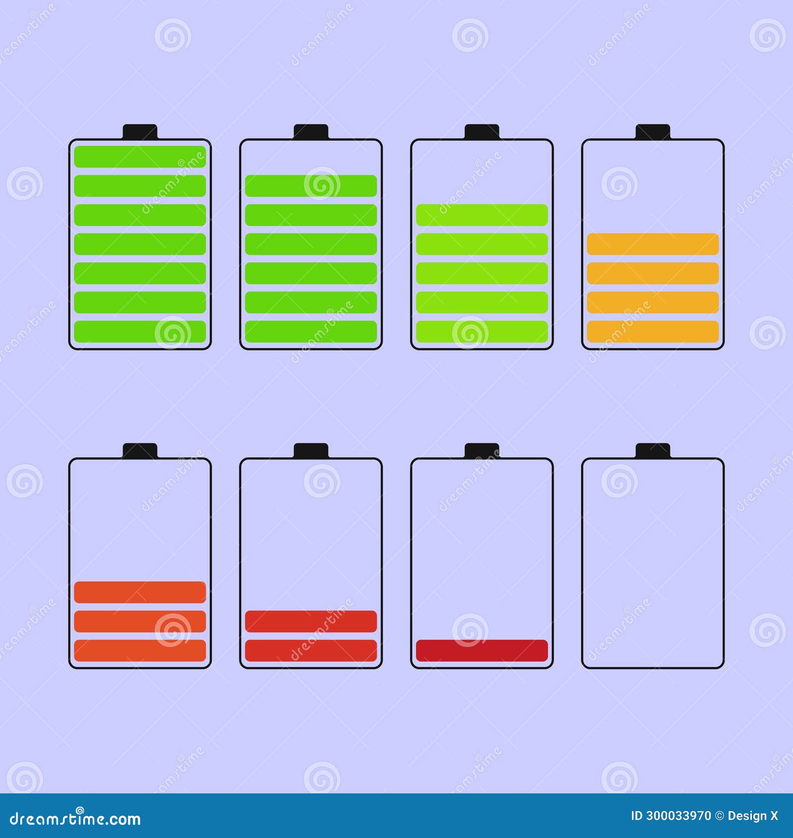 Mobile Battery Charging Indicator Vector Illustration Icon Battery ...