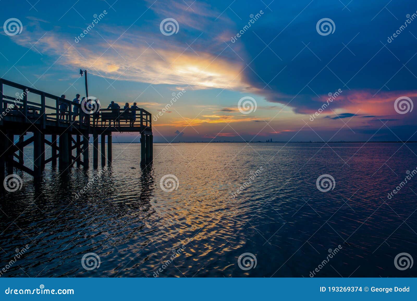 Mobile Bay, Alabama at Sunset in August 2020 Stock Photo - Image of ...