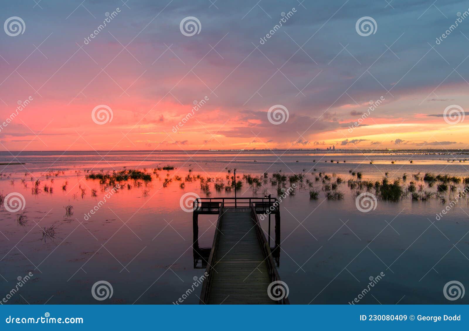 Mobile Bay at Sunset in September of 2021 Stock Image - Image of sunset ...