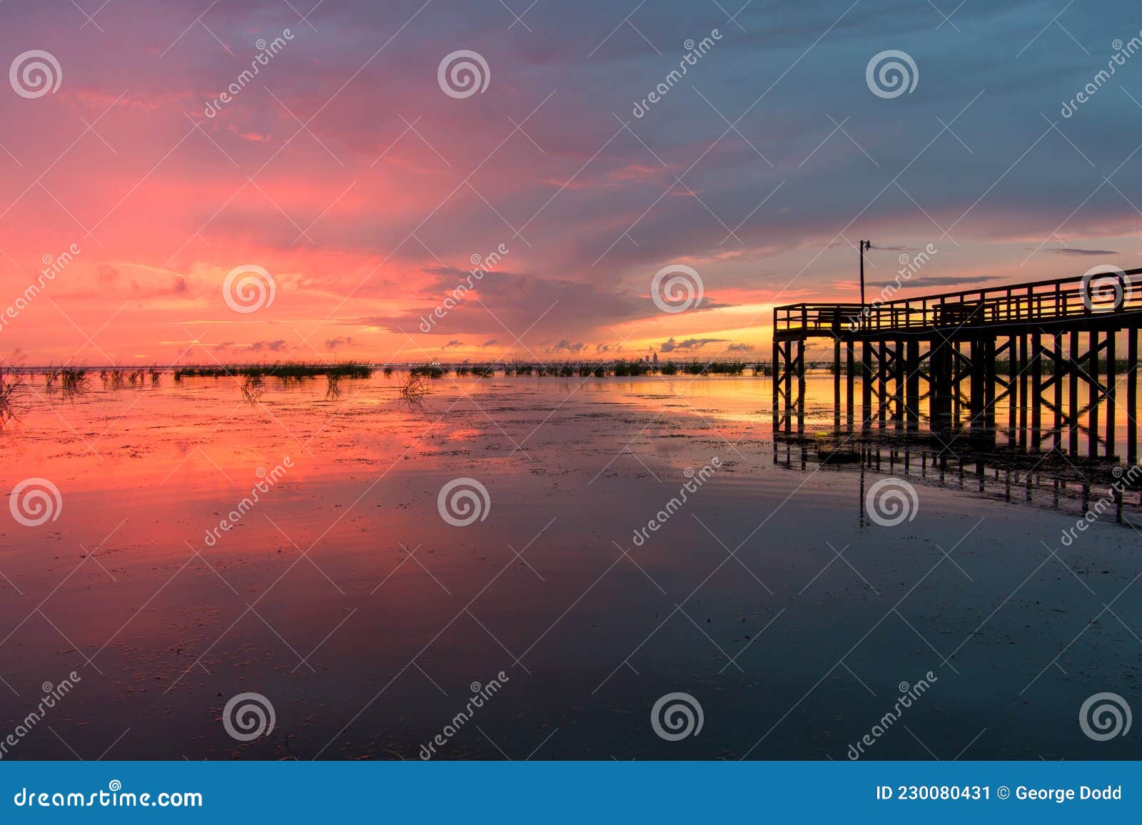 Mobile Bay at Sunset in September of 2021 Stock Image - Image of sunset ...