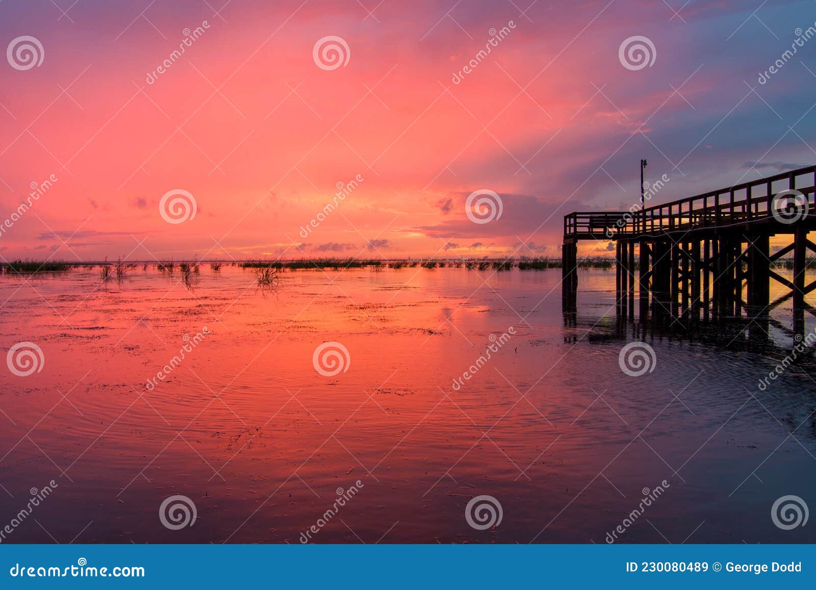 Mobile Bay at Sunset in September of 2021 Stock Image - Image of ...