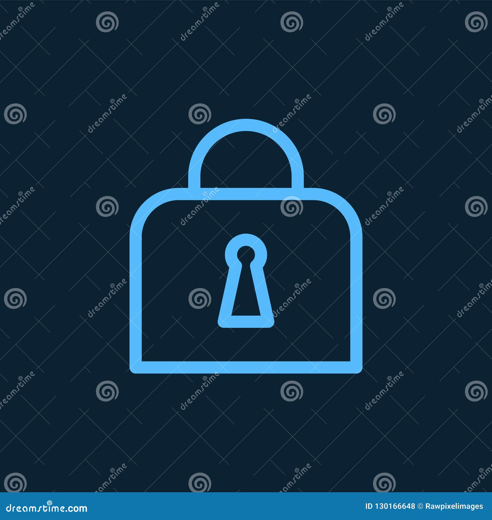 Blue Padlock Safety Symbol Vector Stock Vector - Illustration of design ...