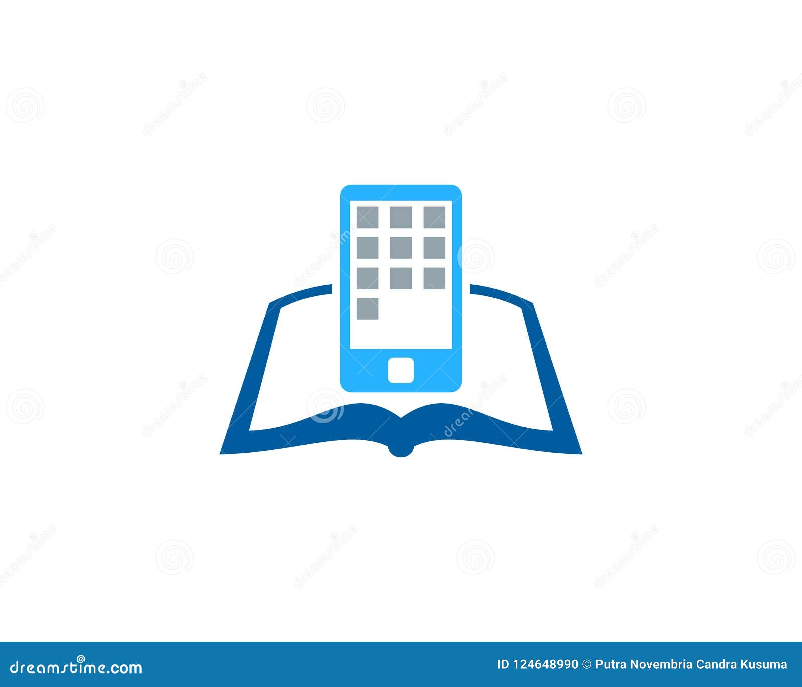 Mobile Book Logo Icon Design Stock Vector - Illustration of ...