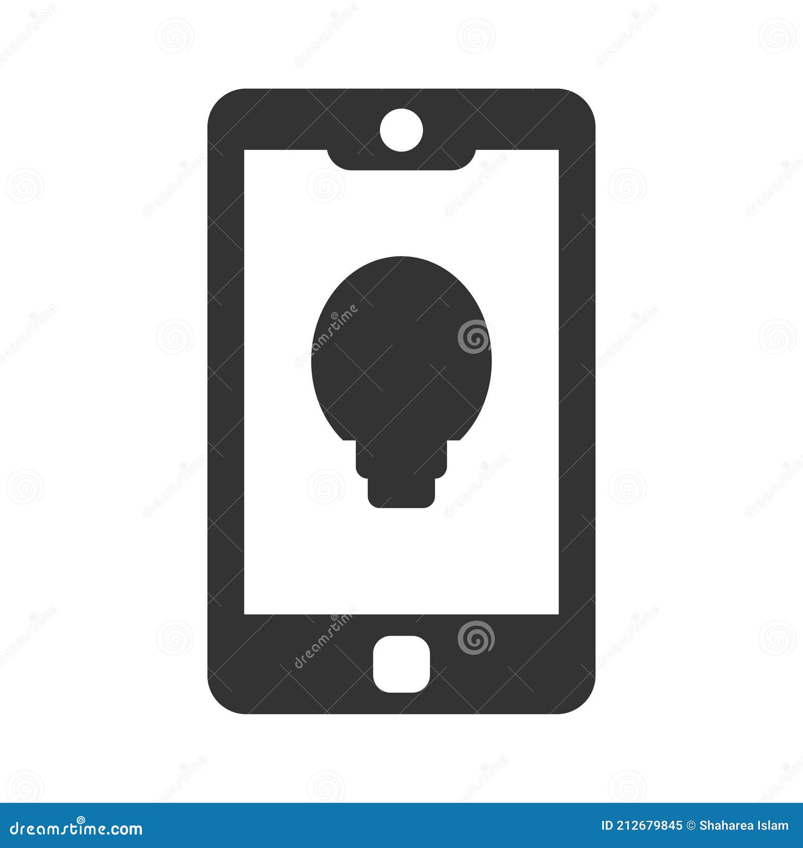 Mobile brightness icon stock vector. Illustration of brightness - 212679845