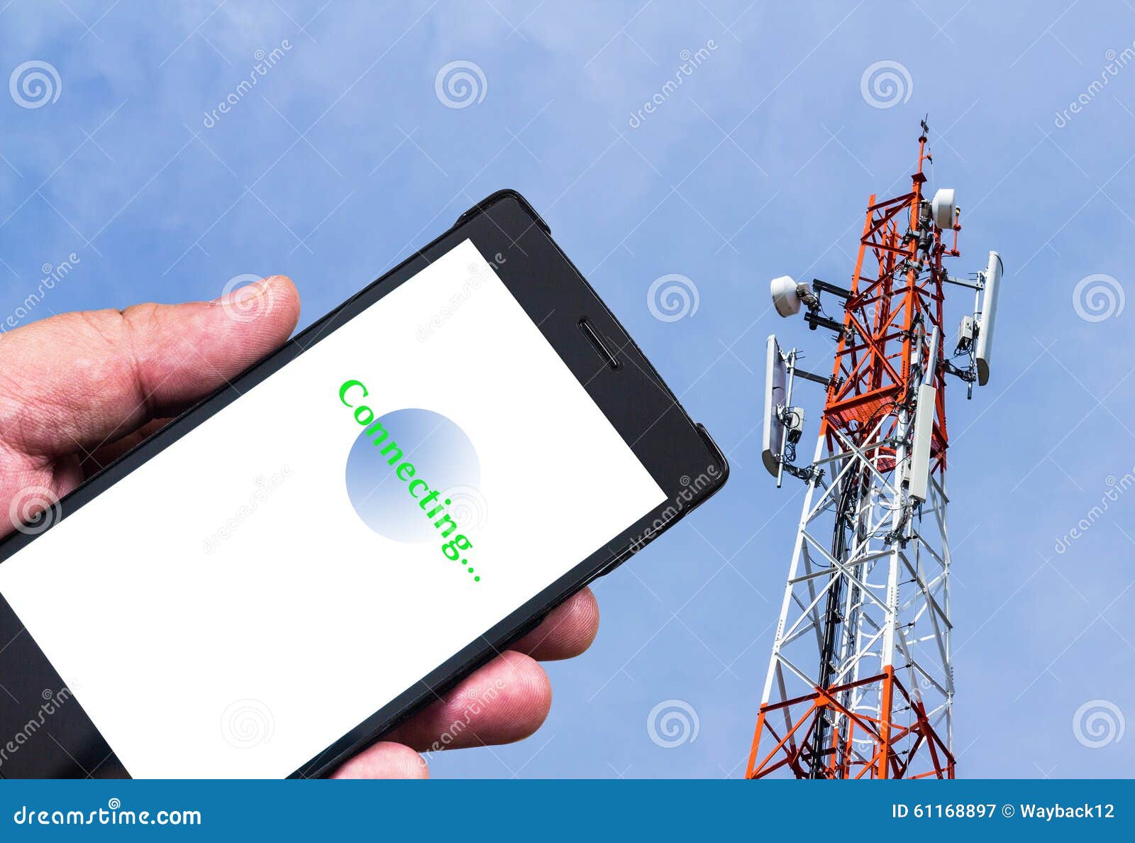 Mobile and Broadcast Tower stock image. Image of station - 61168897