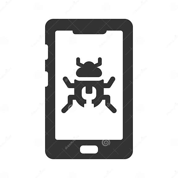 Mobile bug fixes Icon stock vector. Illustration of icon - 315874858