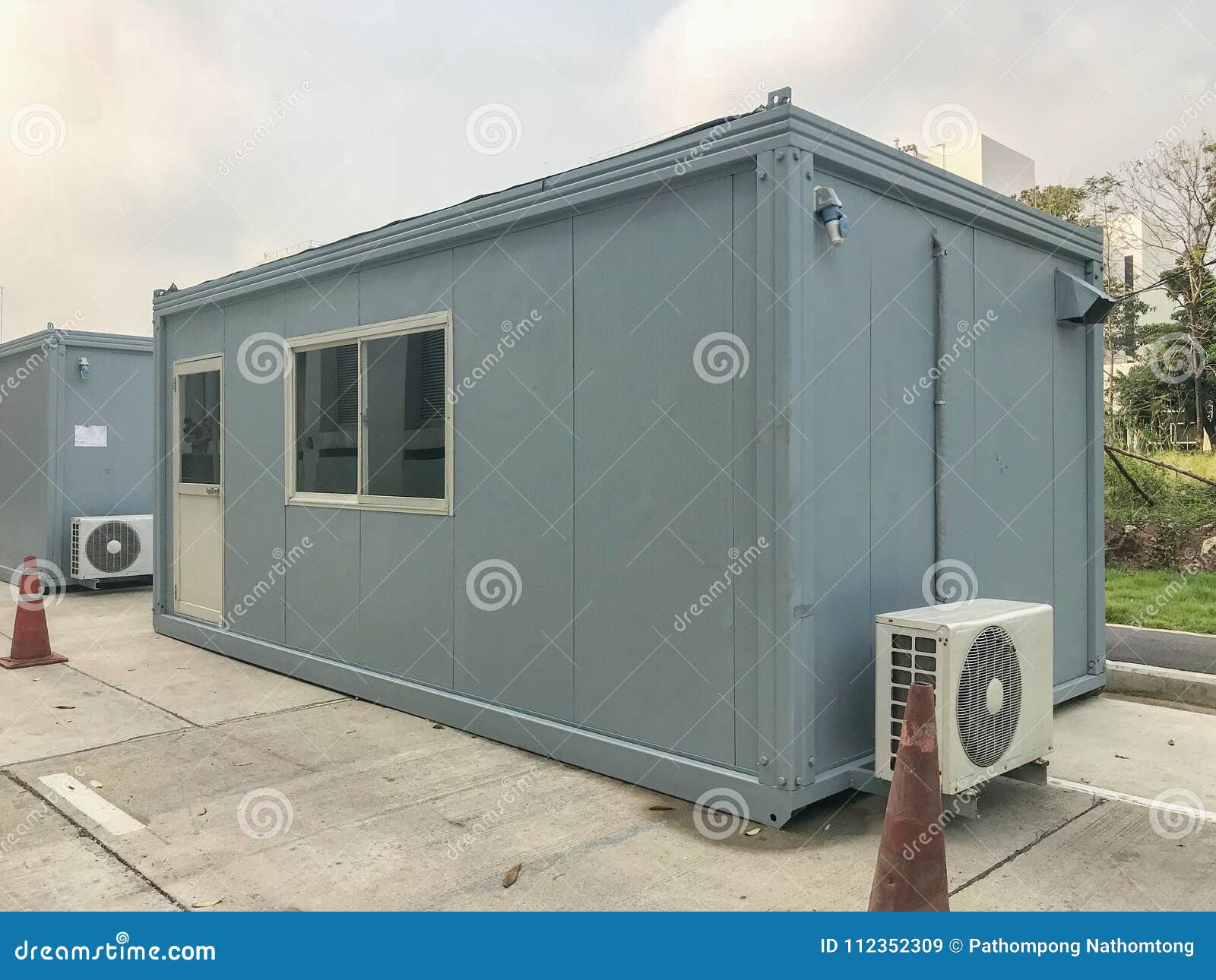 Mobile Building in Industrial Site Stock Image - Image of delivery ...