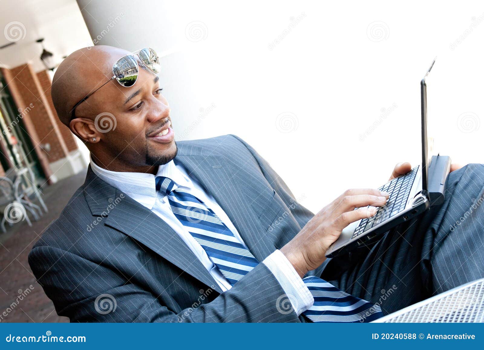 Mobile Business Man Working on Stock Photo - Image of holding ...
