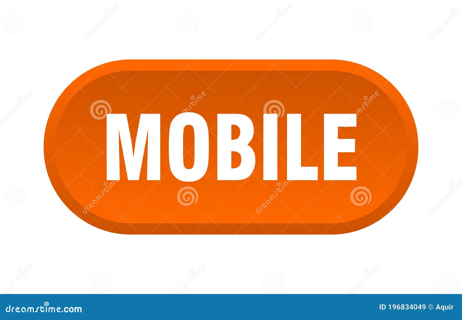 Mobile button stock vector. Illustration of sign, vector - 196834049