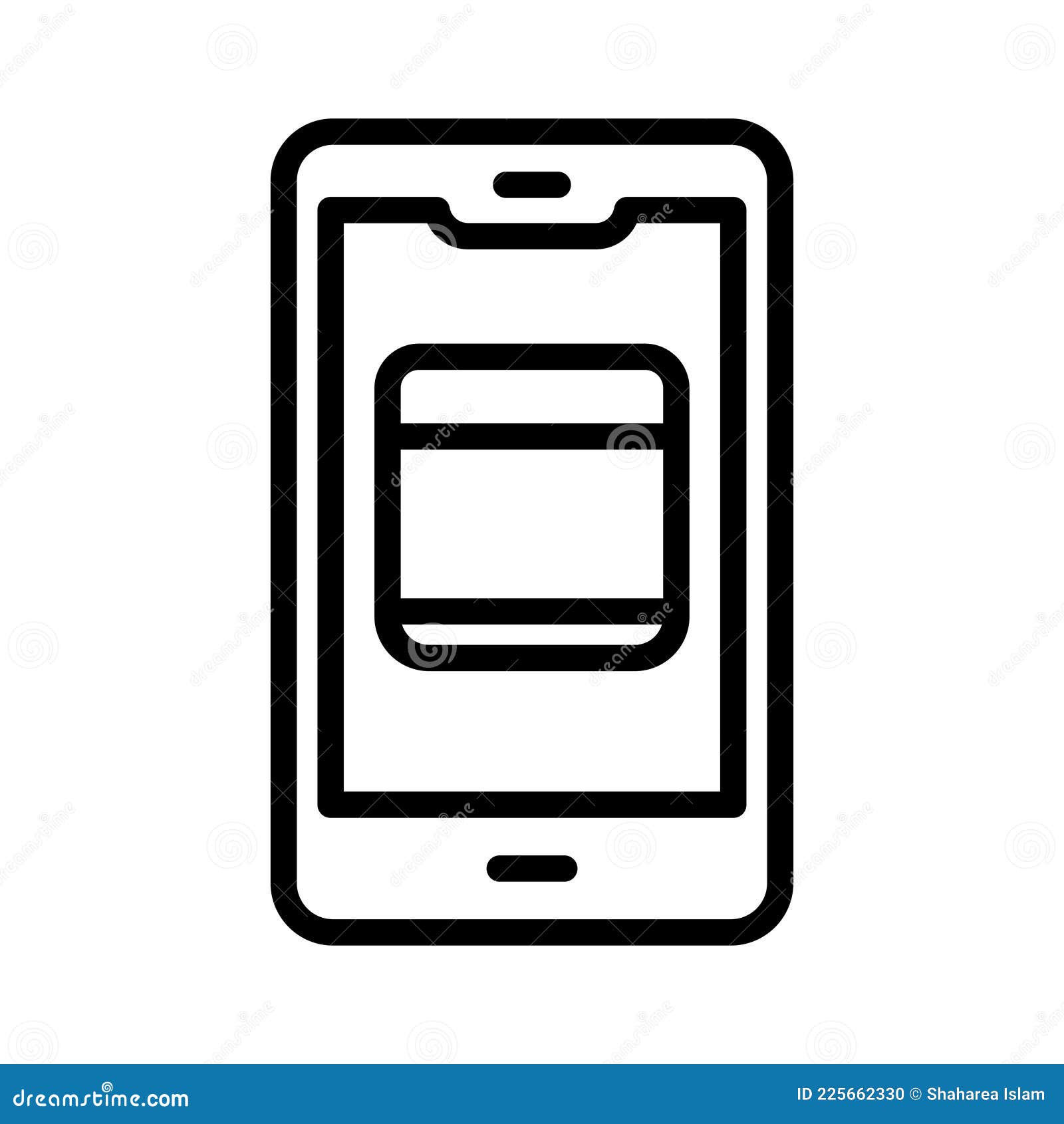 Mobile Calendar icon stock vector. Illustration of beautiful - 225662330