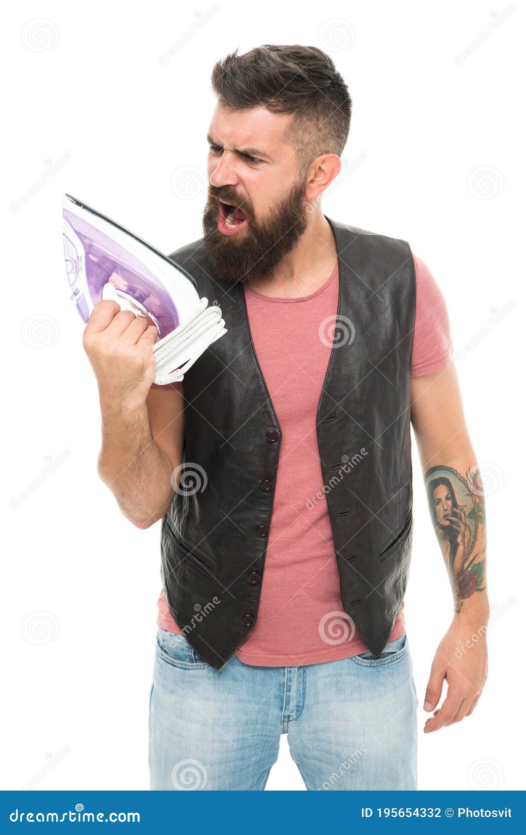 Mobile Call Guy Bearded Hipster Master Of Communications Calling