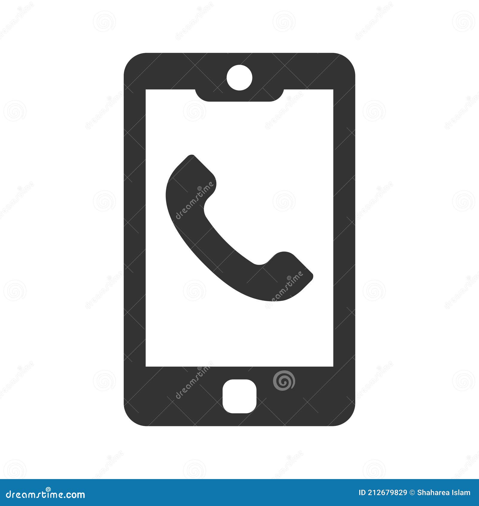 Mobile call icon stock vector. Illustration of icon - 212679829