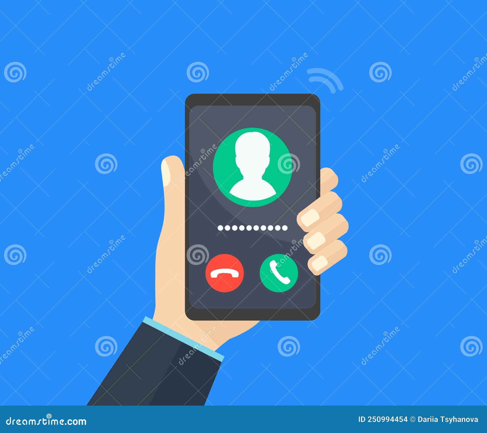 Mobile Call Screen, Call Screen Smartphone Interface Logo Design ...