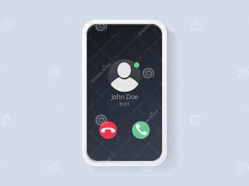 Mobile Call Screen Template. Call Screen Smartphone Interface Mockup ...