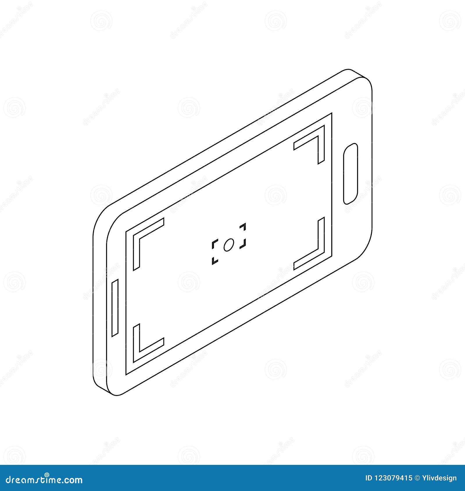 Mobile Camera Icon, Isometric 3d Style Stock Illustration ...
