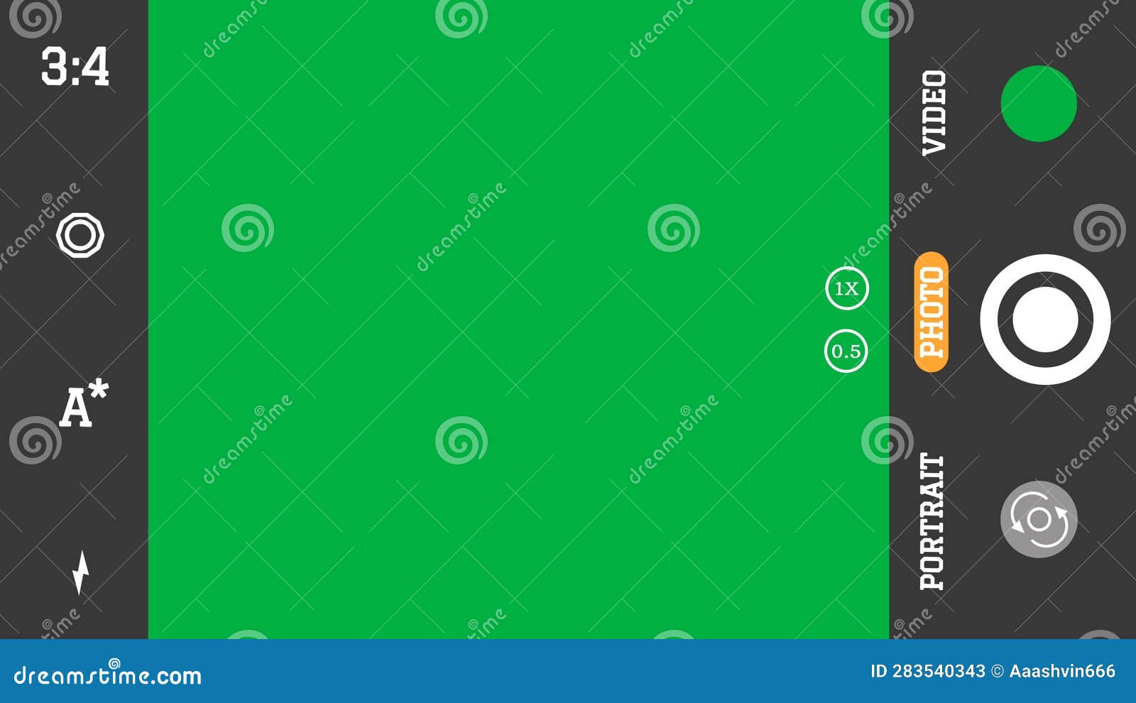 Mobile Camera Interface Animation on Green Screen Stock Video - Video ...