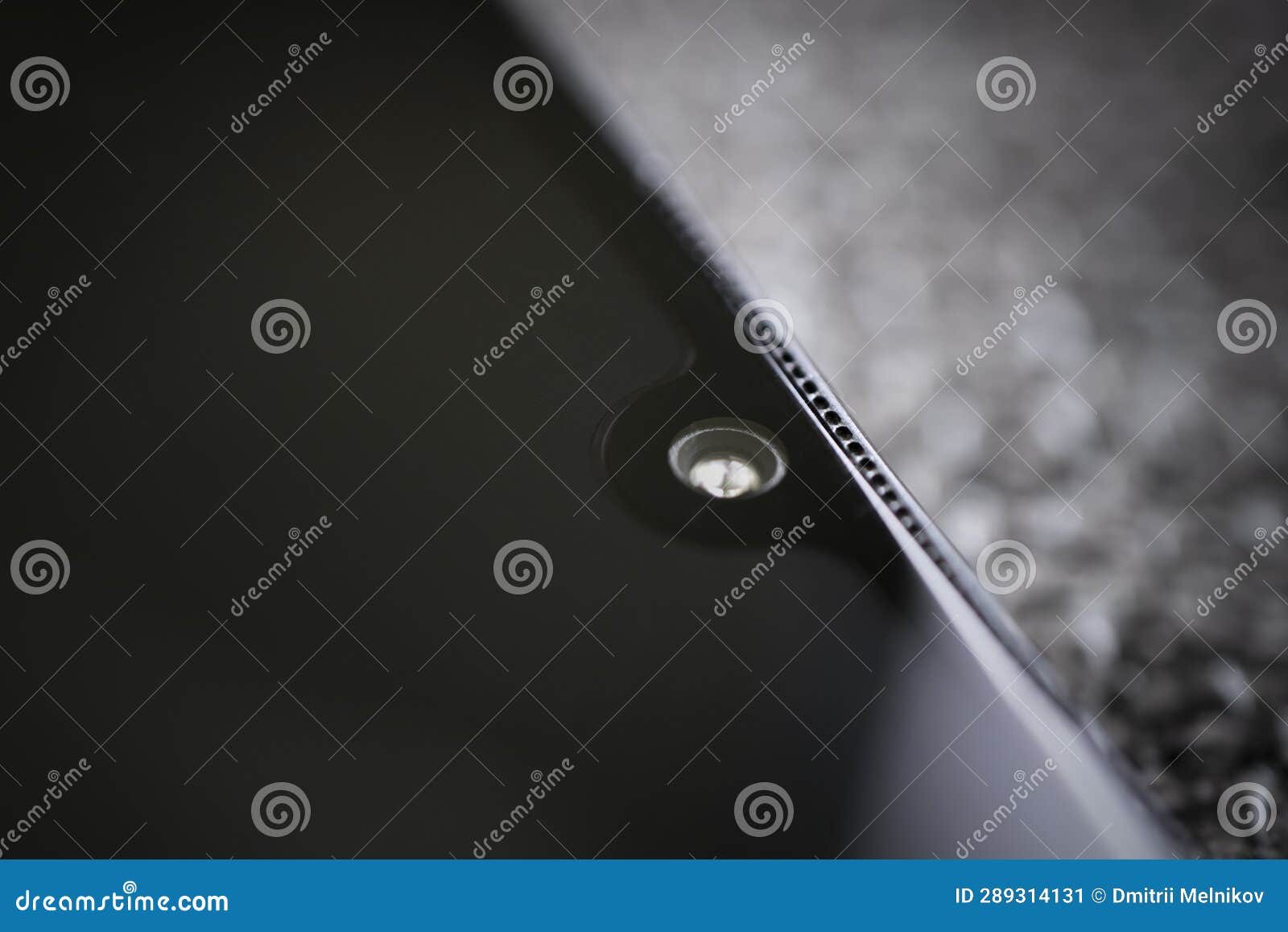 The Front Camera of the Smartphone. Mobile Camera Lens on Black ...