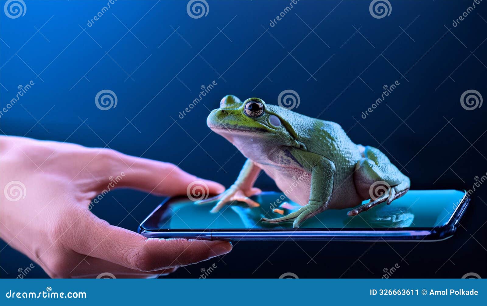 Mobile Capturing Image and Showing Information of Frog on the Display ...