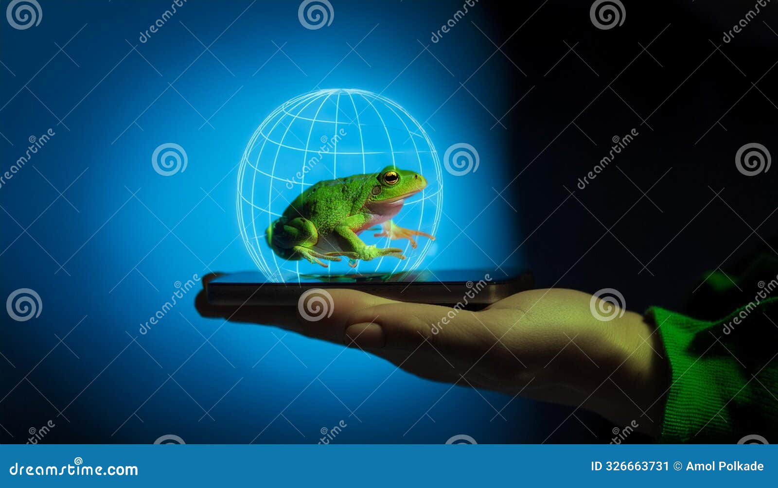 Mobile Capturing Image and Showing Information of Frog on the Display ...