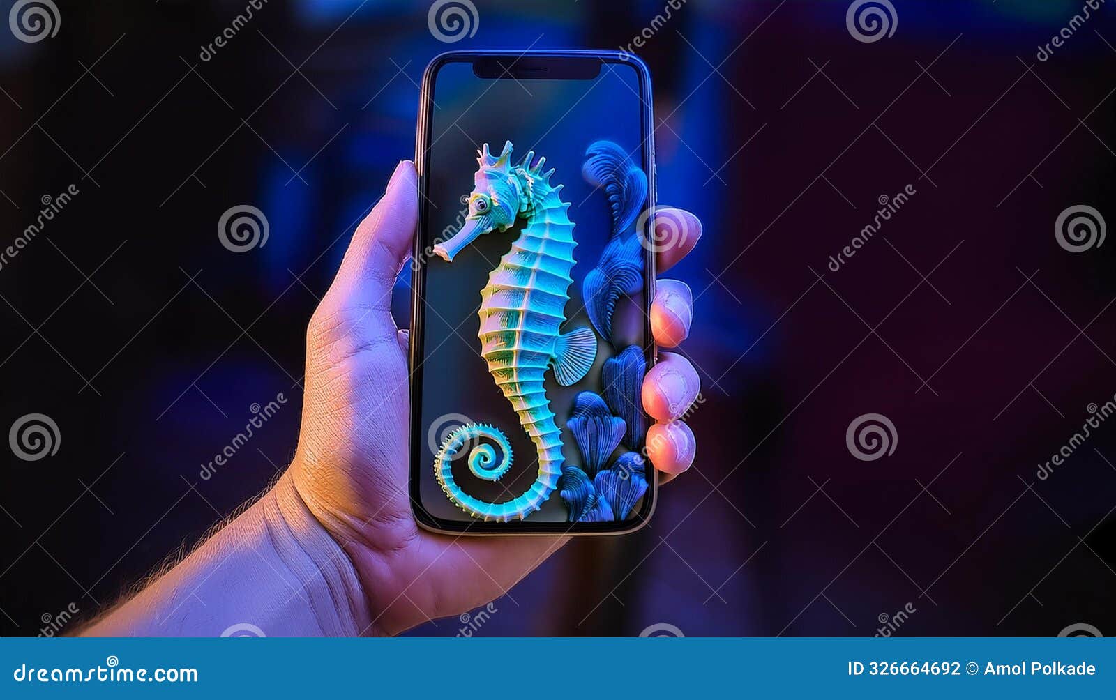 Mobile Capturing Image and Showing Information of Seahorse on the ...