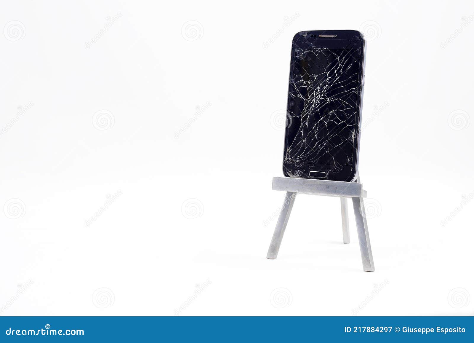 Mobile. Cell Phone with the Display Broken/scratched Stock Image ...