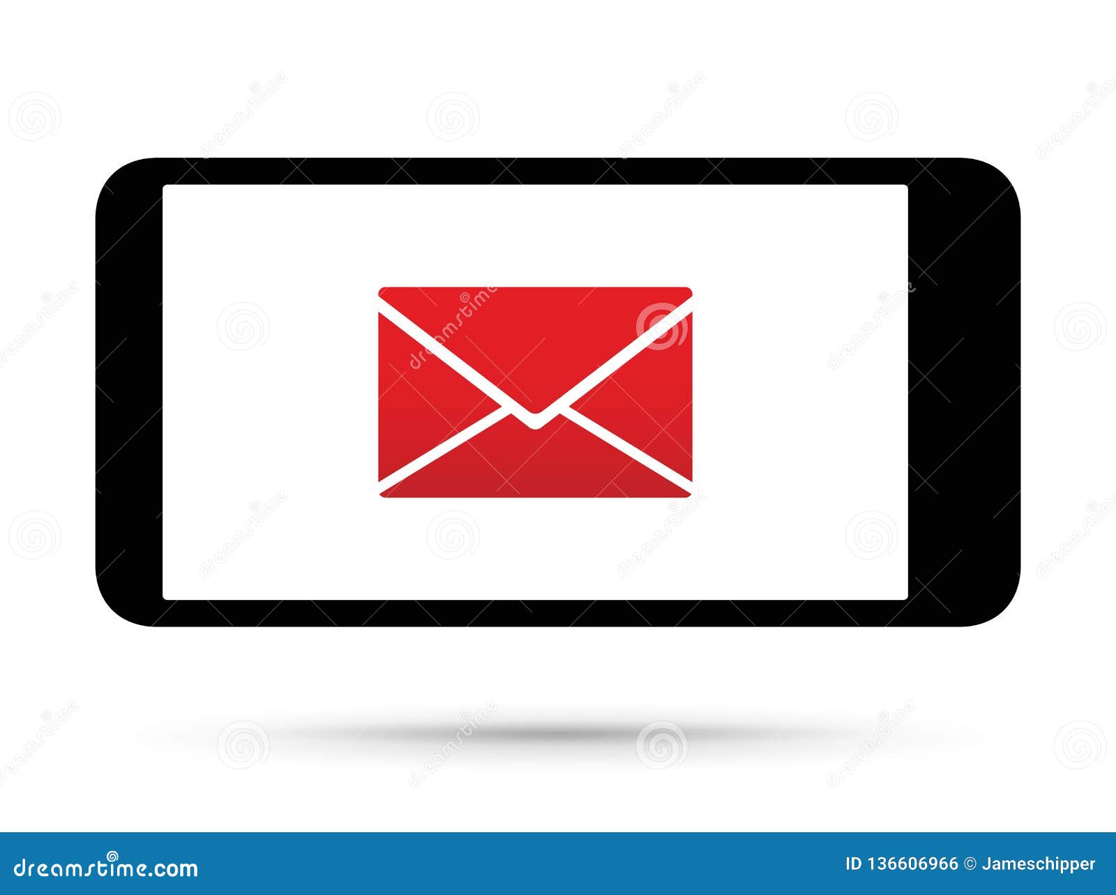 Envelope on an Mobile Cell Phone Stock Vector - Illustration of screen ...
