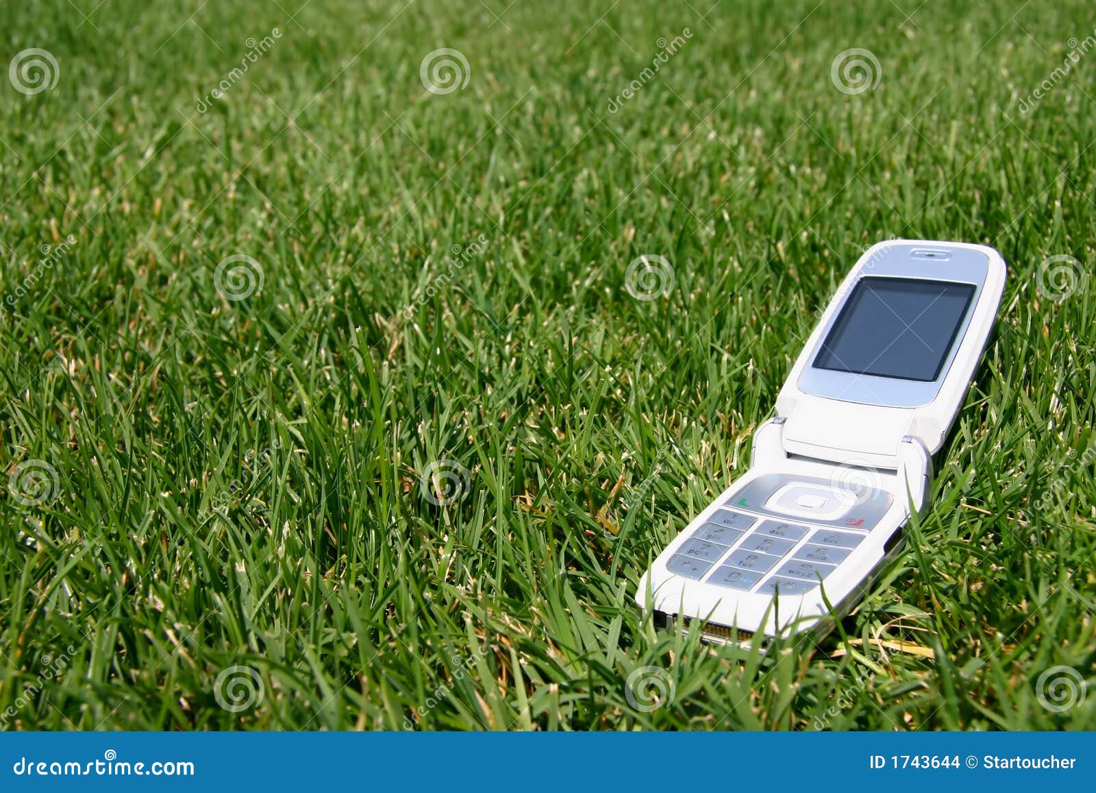 Mobile Cell Phone on Grass Outside Stock Photo - Image of design ...