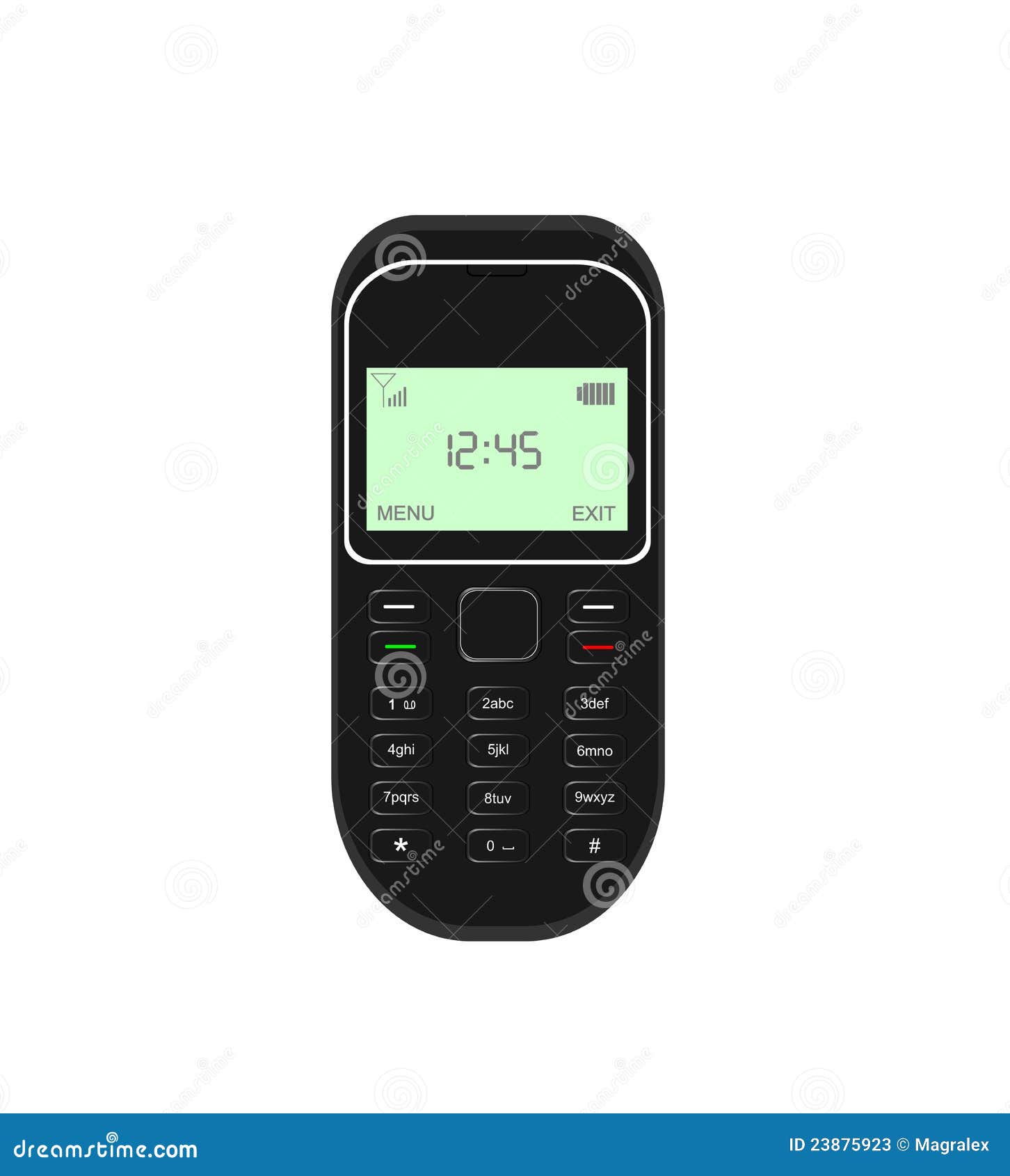 Mobile Cell Phone Isolated stock illustration. Illustration of ...
