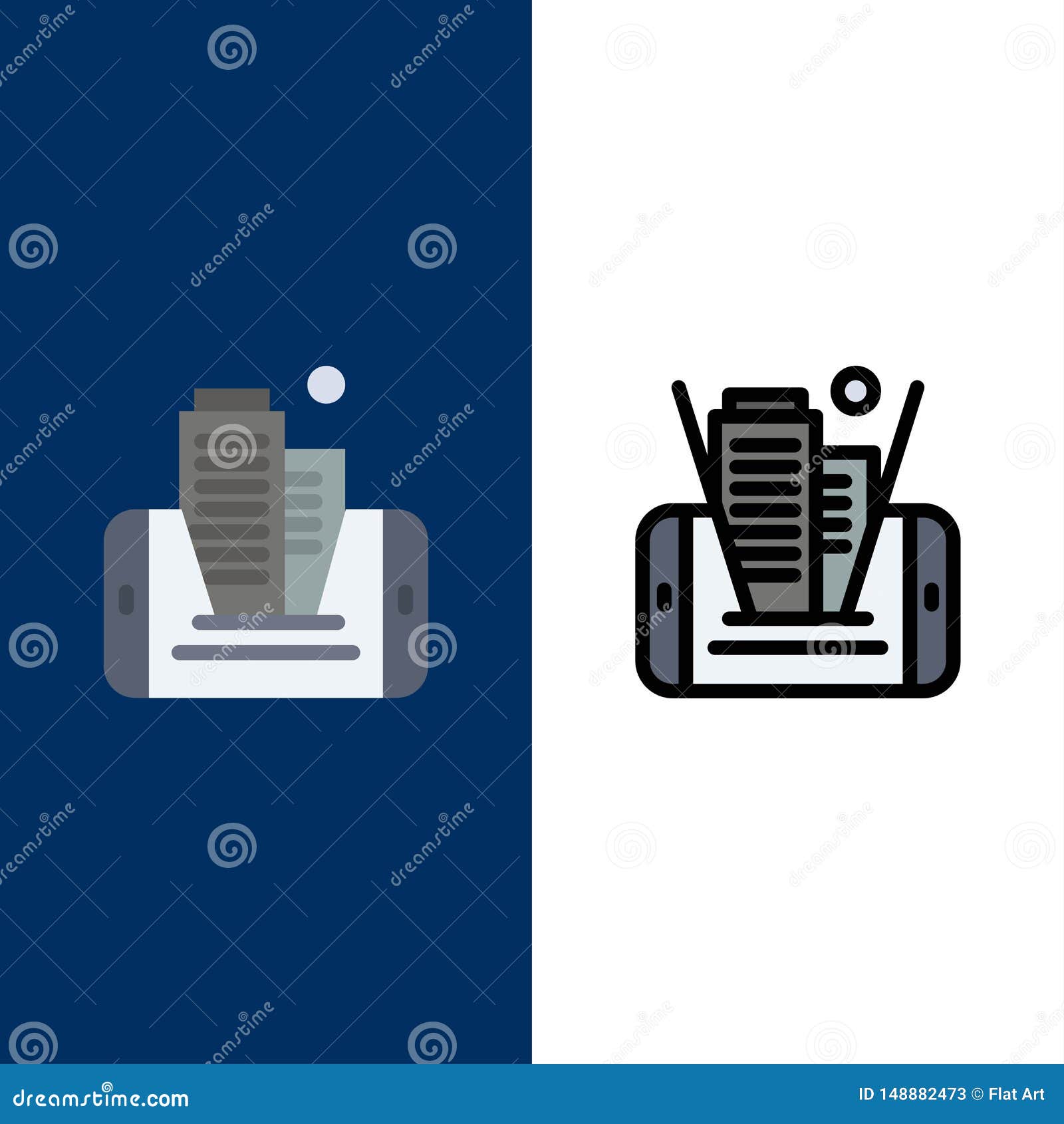 Mobile, Cell, Technology, Building Icons. Flat and Line Filled Icon Set ...