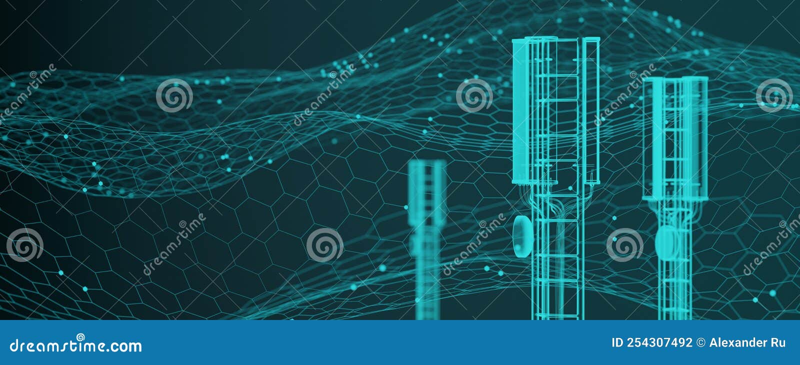 Mobile Cell Tower. Cellular Communication Concept. Wireless ...