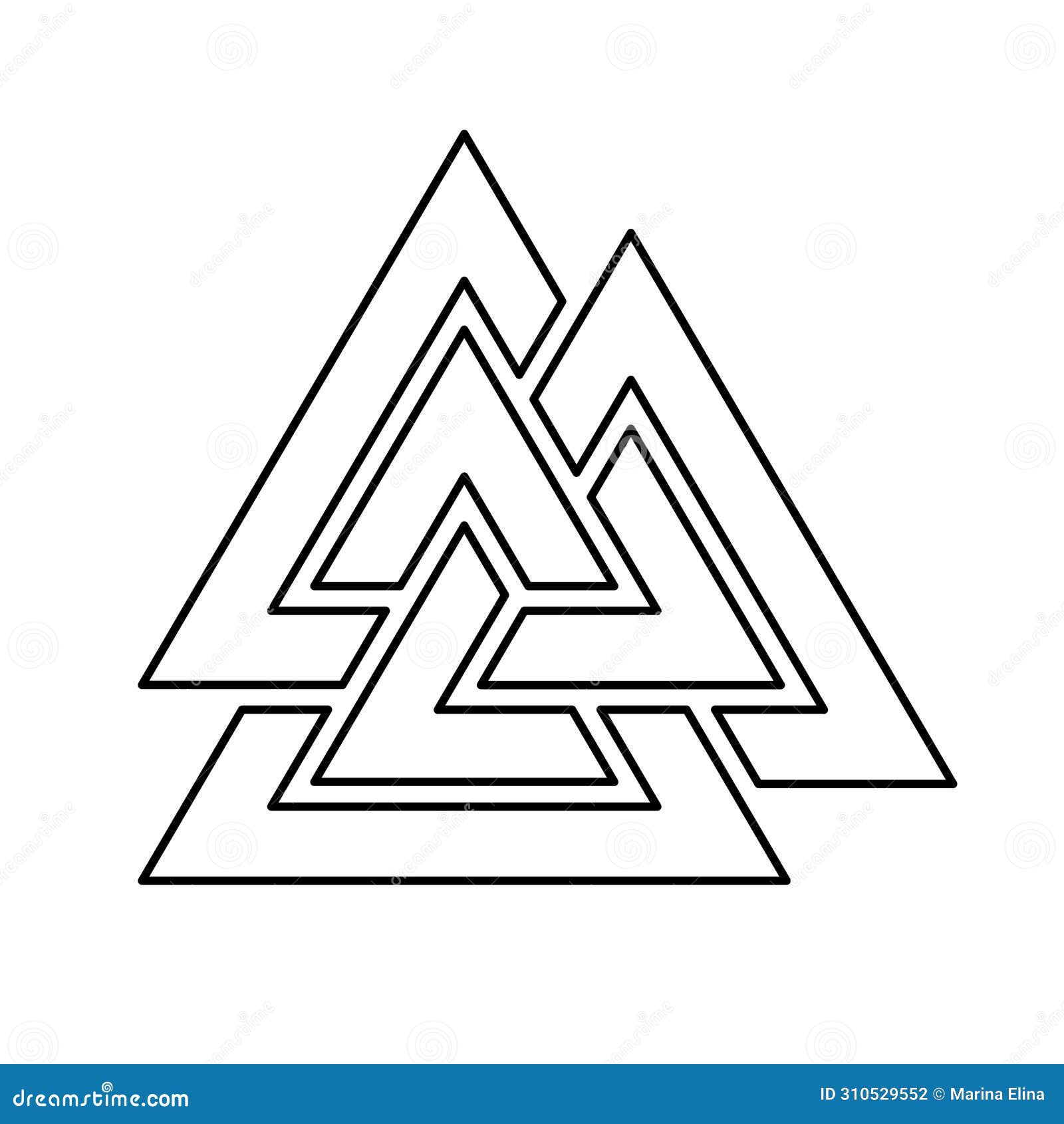 Norse symbol tattoo sketch stock vector. Illustration of pattern ...