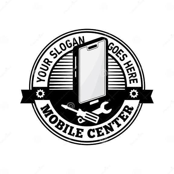 Mobile Center Logo Design Template. Mobile Phone Vector and ...