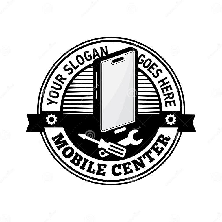 Mobile Center Logo Design Template. Mobile Phone Vector and ...
