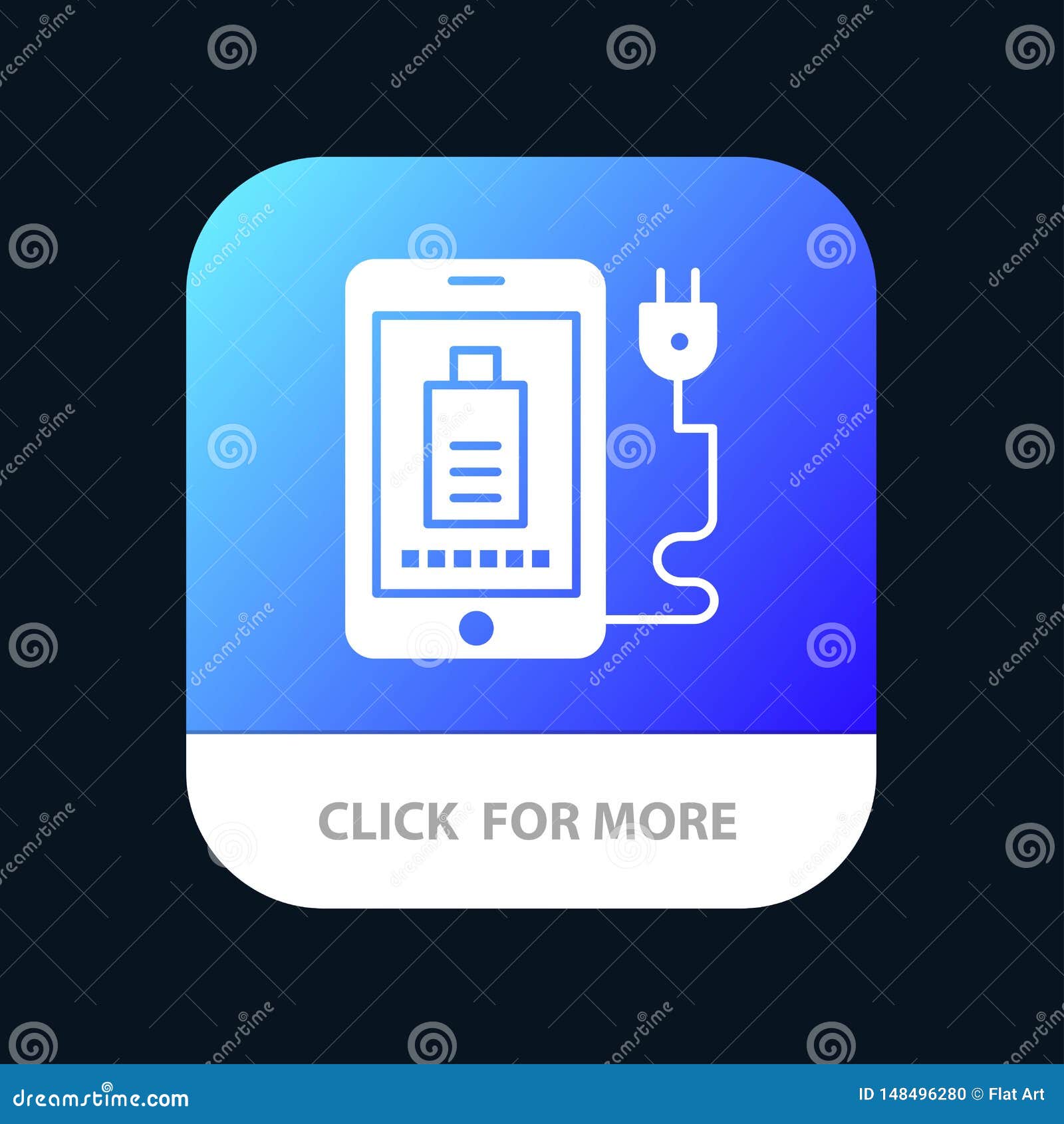 Mobile, Charge, Full, Plug Mobile App Icon Design Stock Vector ...